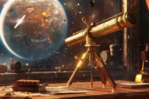 Traverse The Cosmic Expanse With An Archaic Telesc Generative Ai Premium Ai Generated Image