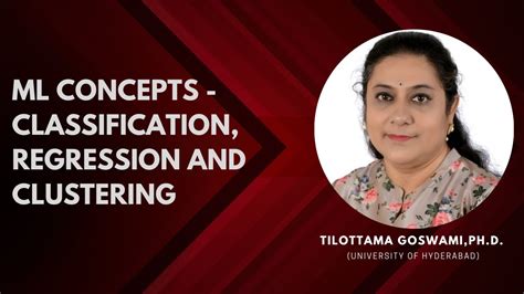 Ml Concepts Classifications Regression And Clustering Youtube