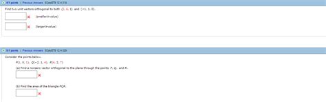 Solved Find Two Unit Vectors Orthogonal To Both 2 6 1