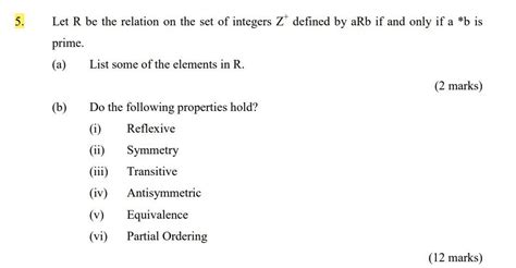 Solved Let R Be The Relation On The Set Of Integers Chegg