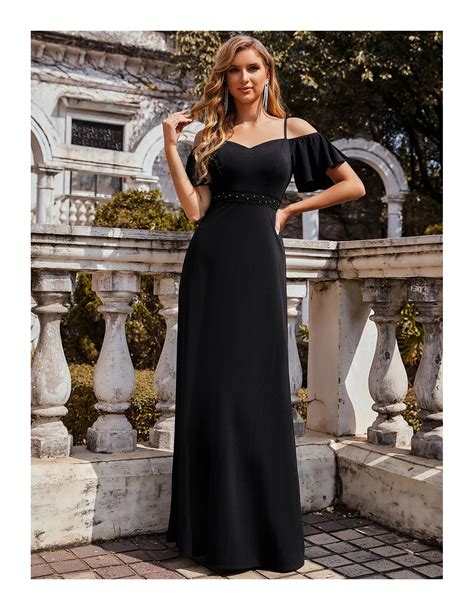 Официална дълга рокля с открити рамене Trendo Bg