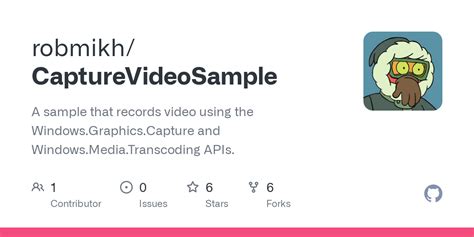 GitHub Robmikh CaptureVideoSample A Sample That Records Video Using The Windows Graphics