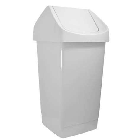 Icon Plastics 27l White Swing Top Tidy Bin Bunnings Australia