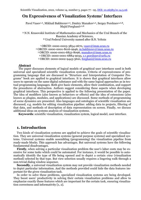 Pdf On Expressiveness Of Visualization Systems Interfaces