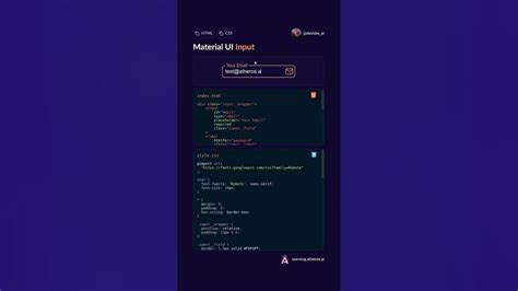 create material ui input with pure css html htmlcss coding css3