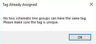 Tag Already Assigned Warning Message When Trying To Reuse A Deleted Tag In A P Id Drawing In