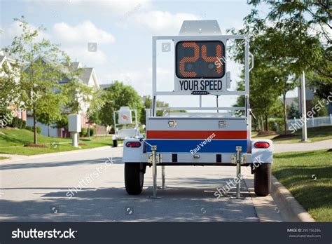 Police Mobile Radar Speed Trailer Picture Stock Photo Shutterstock