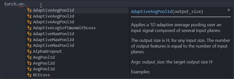 intellisense not working for torch nn · issue 1799 · microsoft python language server · github