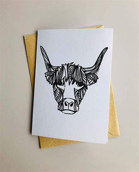Highland Cow Greeting Card Emma Creations