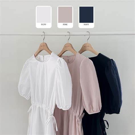 리얼코코 3천장돌파 자체제작당일출발 Utmost 슬러쉬 스트링 퍼프 롱원피스 4 Color 여름썸머하객룩바캉스룩나일론휴양지룩