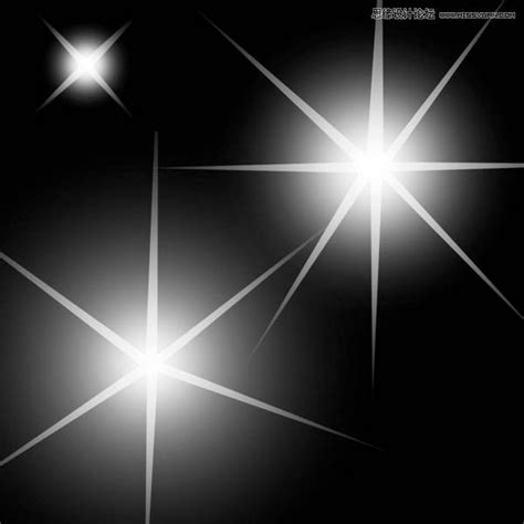 十字星光和米子星光笔刷 PS教程网