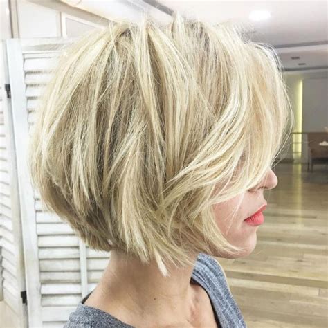 Blonde Layered Bob For Fine Hair Bob Haircut For Fine Hair Short My