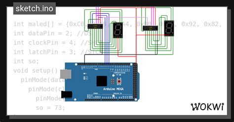 1led774hc595 Copy Wokwi Esp32 Stm32 Arduino Simulator