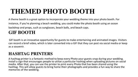 PPT STRIKE A POSE CREATIVE WEDDING PHOTO BOOTH IDEAS TO CAPTURE LASTING MEMORIES