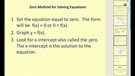 How To Solve Linear Equations Graphically Youtube