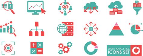 Set Of Data Analytics Icons Data Analytics Icon Set Solid Icons