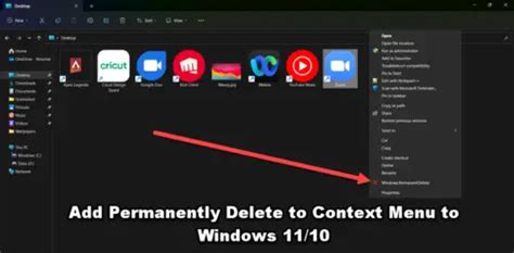 Add Permanently Delete To Context Menu In Windows 1110