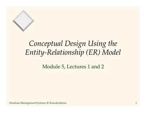 Ppt Conceptual Design Using The Entity Relationship Er Model