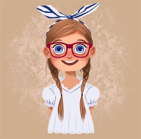 девочка с бантиком в стиле Компьютерная графика 2d на