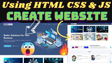create startup website using html css and javascript web development