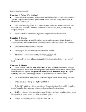 Bio Lab Final Study Guide Sarah DeVaney November Biology Lab Bio Lab Final Study Guide
