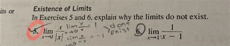 solved existence of limits in exercises 5 and 6 explain why