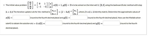 SOLVED The Initial Value Problem Y T 1 Y 0 Z Is To Be Solved