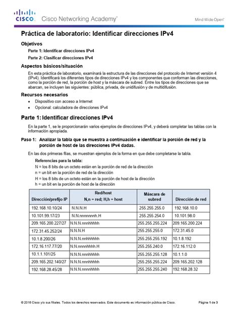 7 1 4 9 Lab Identifying Ipv4 Addresses Pdf