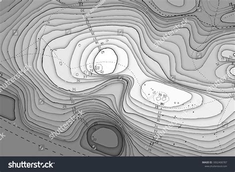 3d Graphic Illustration Topographic Map Gradients Stock Illustration