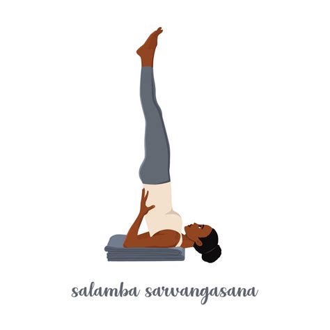 Woman Doing Salamba Sarvangasana Or Shoulder Stand Pose Practicing