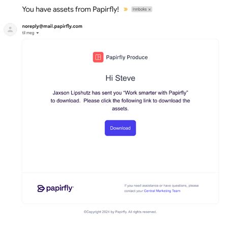 Produce Send Assets By Email Papirfly Help Center