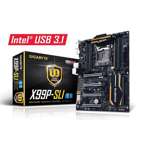 Placa mae lga 2011-v3 intel gigabyte ga-x99p-sli atx ddr4 3333mhz ...