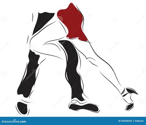 Tango Di Dancing Delle Coppie Illustrazione Vettoriale Illustrazione Di Energia Passione