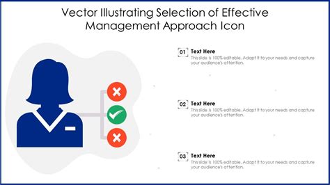 Vector Illustrating Selection Of Effective Management Approach Icon Ppt