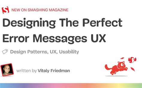 Designing Better Error Messages Ux — Smashing Magazine Kerbco Web Services