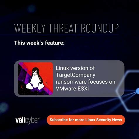 Vali Cyber On Linkedin Cybersecurity Linux Vmware Ransomware Infosec Linuxsecurity