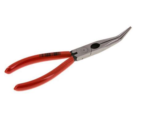 Knipex Angled Needle Nose Pliers 200 Mm Plastic Coated Handles