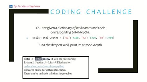 farida ismayilova on linkedin coding programming challenge