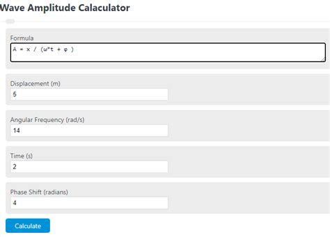 Wave Amplitude Calculator Calculator Academy