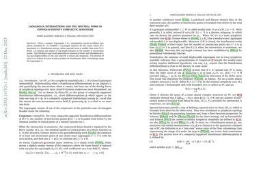 Lagrangian Intersections And The Spectral Norm In Convex At Infinity