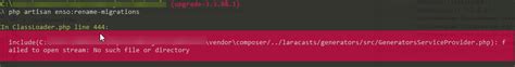 missing 3 3 upgrade step s composer dump autoload · issue 229 · laravel enso enso · github