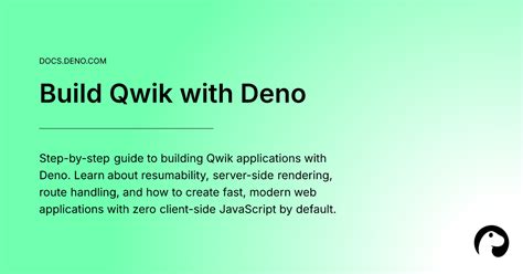 Build Qwik With Deno