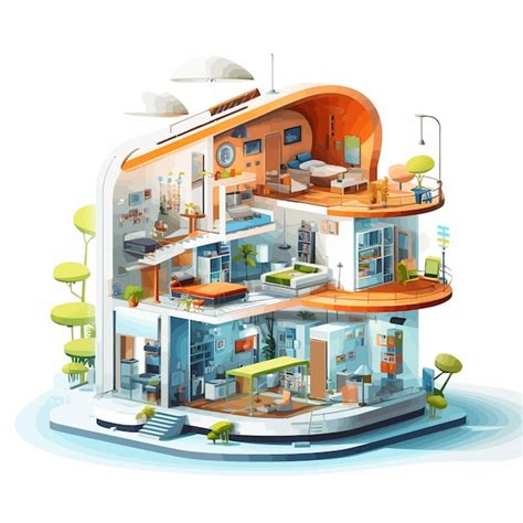 Premium Vector Smarthousevectorillustratedwhitebackground