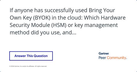 if anyone has successfully used bring your own key byok in the cloud which hardware security