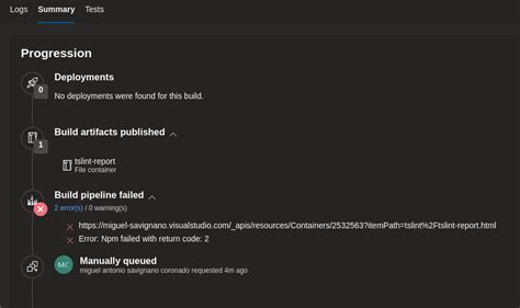 Github Miguelsavignanovss Tslint Report Tslint Report For Azure Pipelines