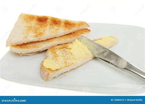 Buttering Toast Stock Image Image Of Bread Golden Crust 13084515