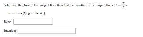Solved Determine The Slope Of The Tangent Line Chegg Com