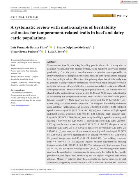 Pdf A Systematic Review With Meta Analysis Of Heritability Estimates