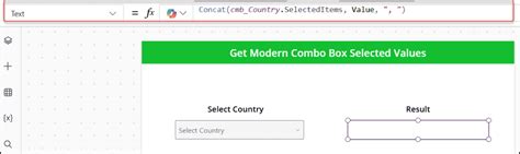 How To Get Modern Combo Box Selected Values In Power Apps