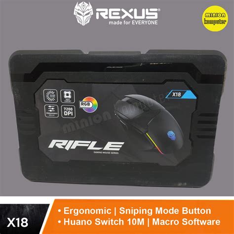 Jual Rexus Xierra X18 Rifle Ergonomic Wired Gaming Mouse Shopee Indonesia